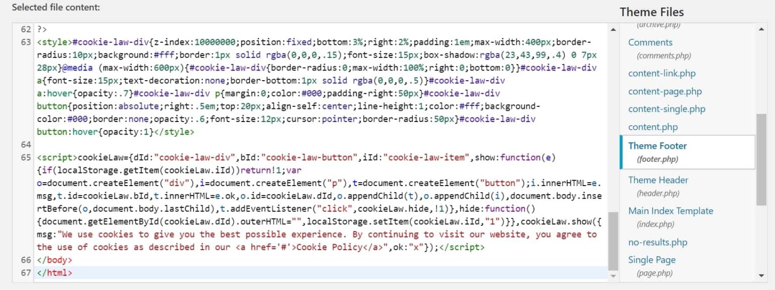 How to Add Cookie Notice in WordPress without a plugin? - WPLogout