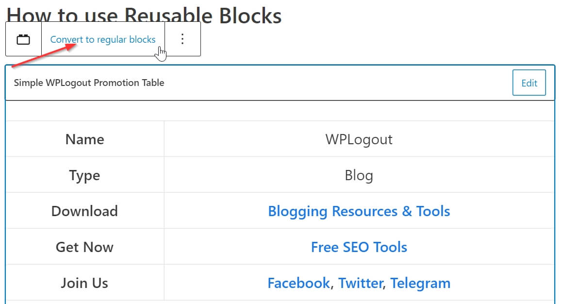 How To Add Reusable Block In WordPress WP Logout