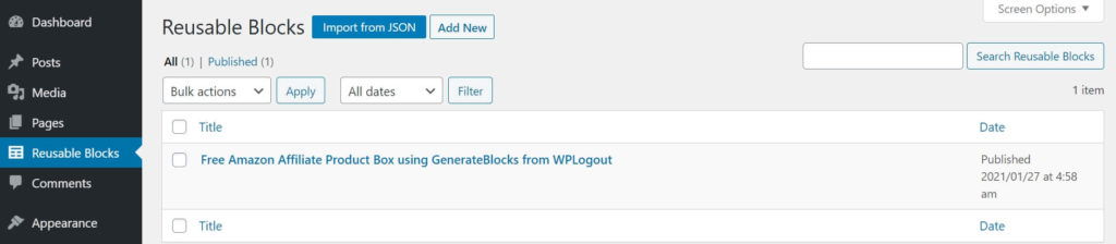 How To Add Reusable Block In WordPress WP Logout