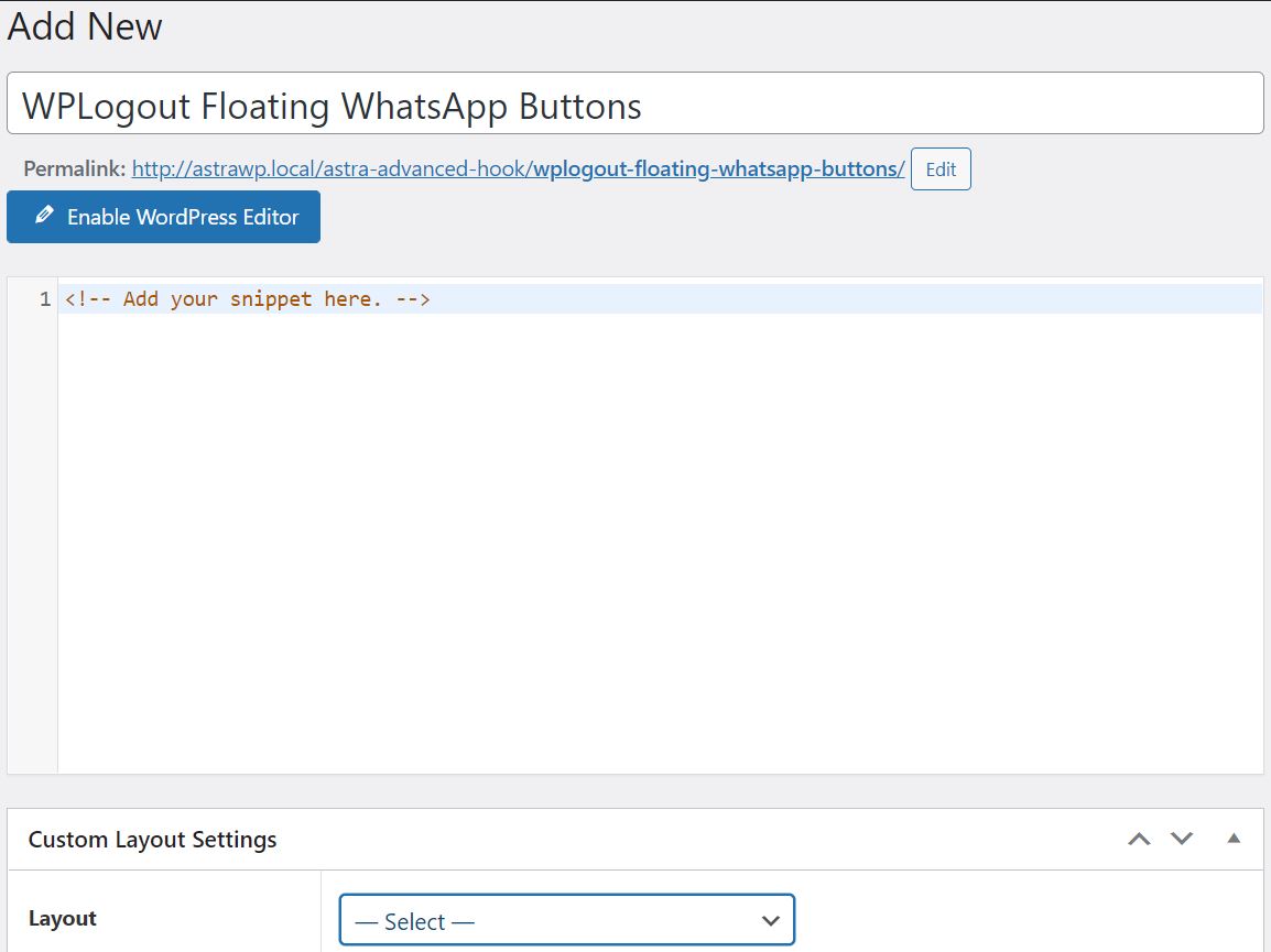 How to Add Floating WhatsApp Button in Astra Theme? - WP Logout How to Add Floating WhatsApp Button in Astra Theme? - WP Logout