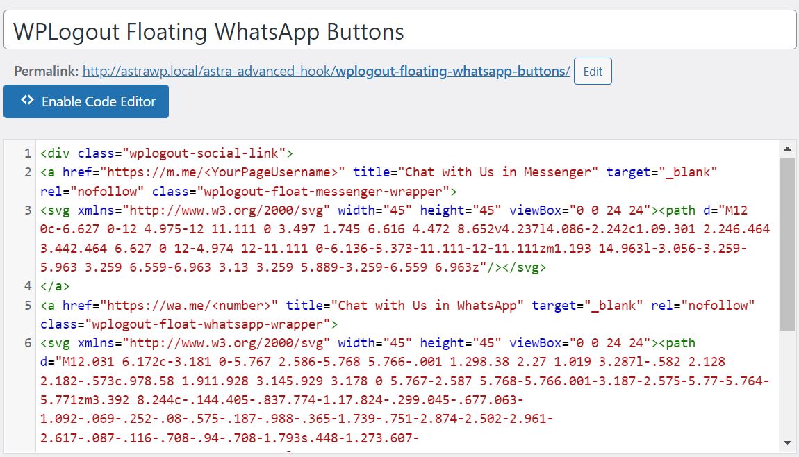 How to Add Floating WhatsApp Button in Astra Theme? - WPLogout