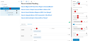 How to migrate from WP Show Posts Plugin to GenerateBlocks?