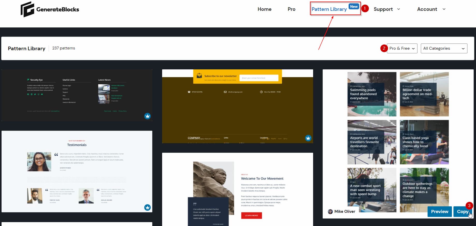 How to Add GenerateBlocks Pattern Library in GeneratePress? - WPLogout