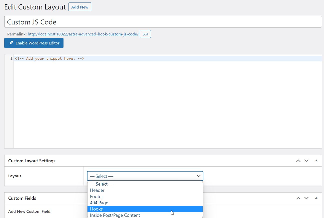 How To Add Javascript In Astra Theme Wp Logout 5304