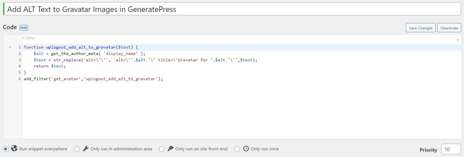 How to Add ALT Text to Gravatar Images in GeneratePress? - WPLogout